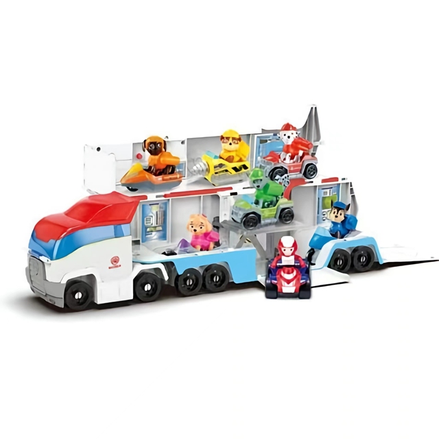 Paw Patrol Rescue Bus Launch Transforming 2-In-1 Track Set Vehicle Toy ...