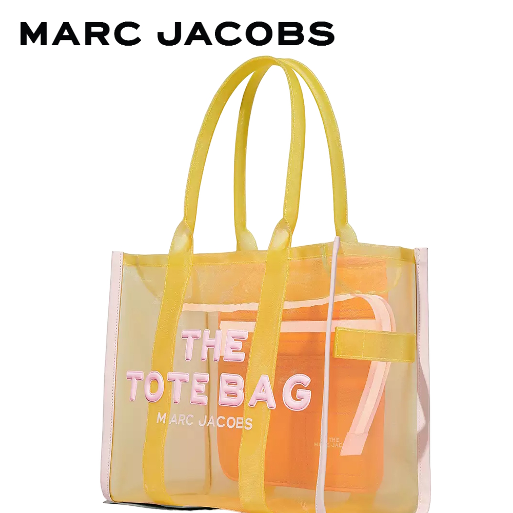 MARC JACOBS THE COLORBLOCK MESH TOTE BAG H082M10SP22750 YELLOW MULTI ...