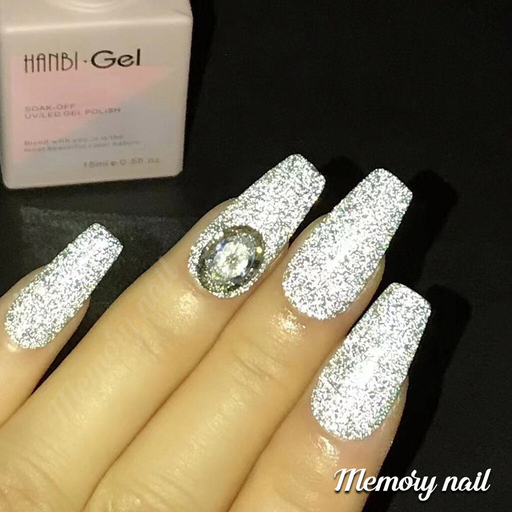 ((แฟลช HANBI รุ่นเดิม 9สี)) สีเจล แฟลช Flash Glitter Gel สีทาเล็บเจล ...