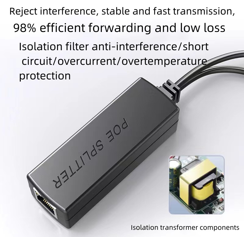 แบบ Active รุ่น PoE Spliter KSY-POE-B1210 LAN 10100Mbps 48V To 12V1A2A ...