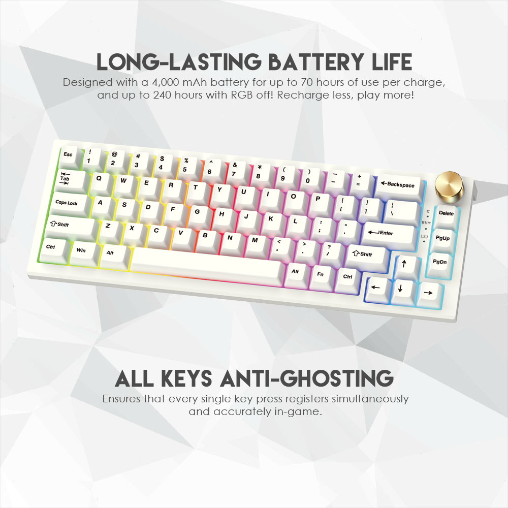 MK858 TKL 67 KEY Hotswappable KEYBOARD MECHANICAL White SWITCH และ Yellow SWITCH สำหรับ สาย ...