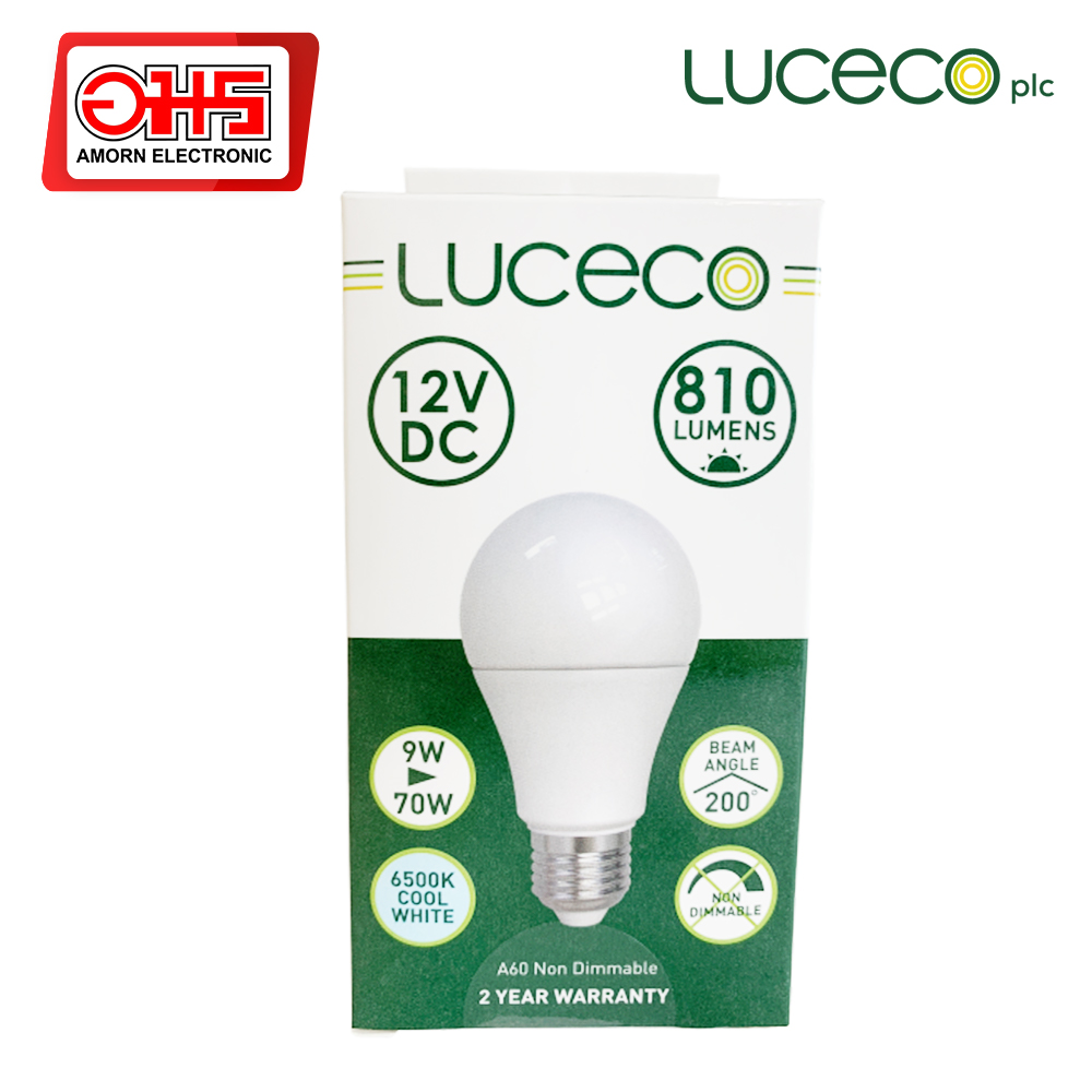 หลอดไฟ LUCECO LA27C9W75DC-AE 12V 9W E27 DL หลอดไฟกลม 9W หลอดไฟ LUCECO หลอดประหยัดไฟ AmornOnline ...