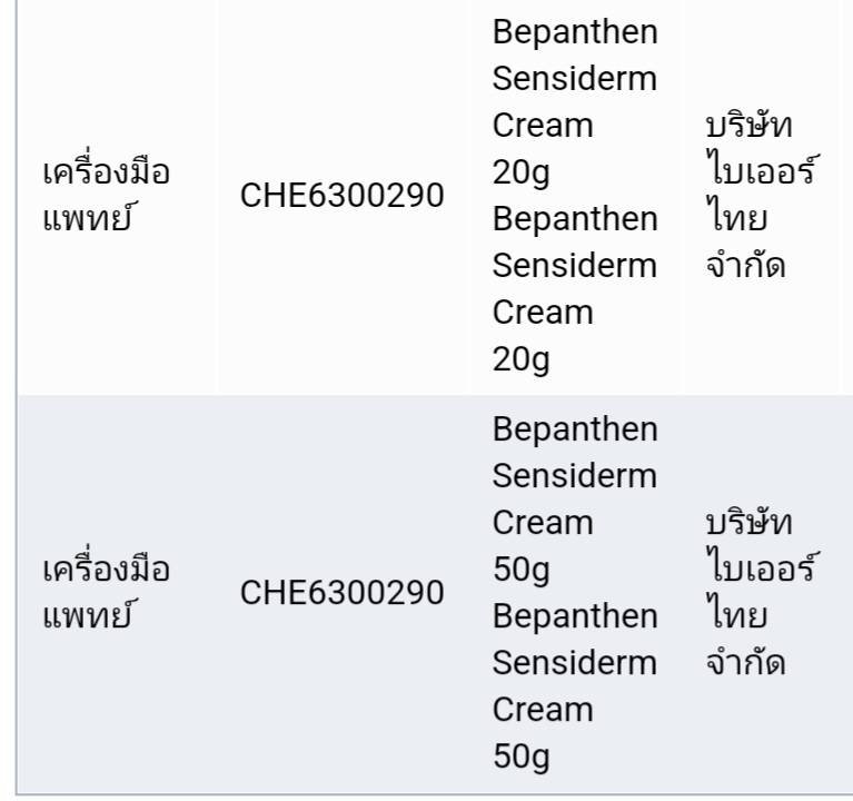 Bepanthen sensiderm cream บีแพนเธน เซนซิเดร์ม ครีม แก้คันแดง - Cha Cha ...