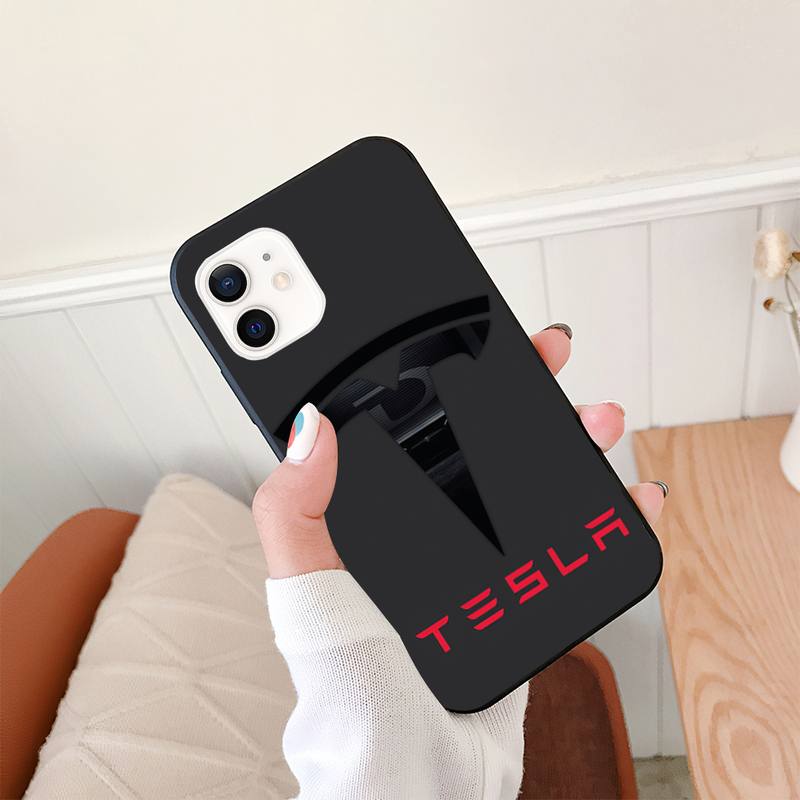 Electric Car Tesla Phone Case For iPhone 11 12 Mini 13 Pro XS Max X 8 7 ...