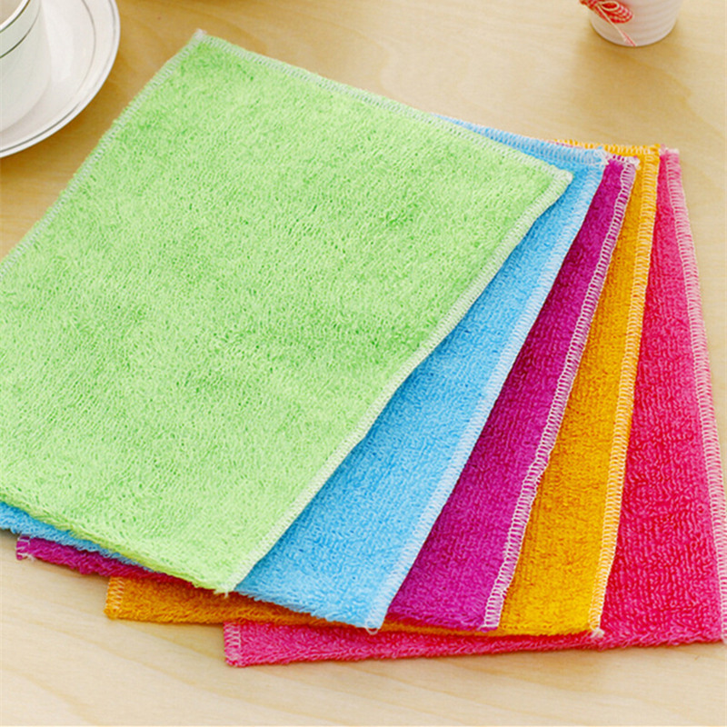 1pc Kitchen Anti-grease Wiping Rags Efficient Bamboo Fiber Cleaning ...