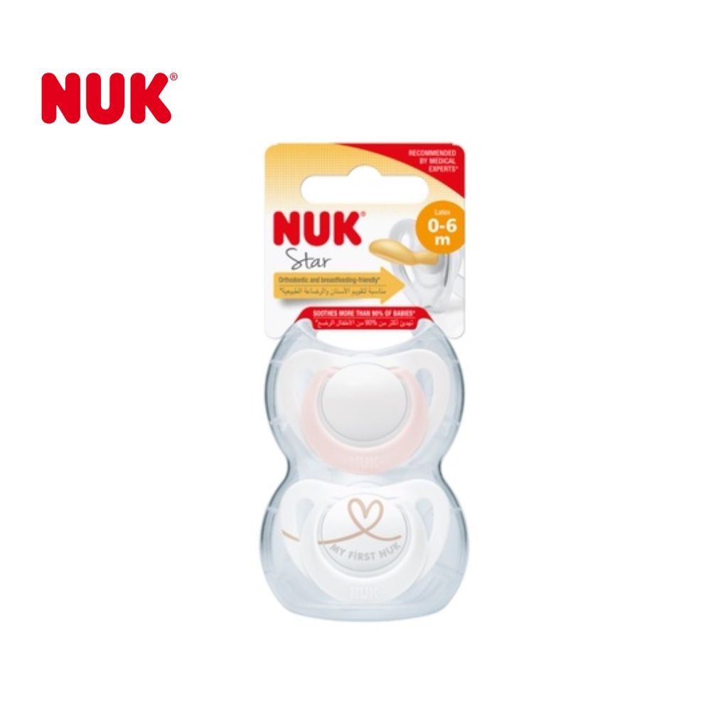 NUK Latex Soother Star Day 0-6M 6-18M (2 PcsBox) - Mombabyshark - ThaiPick