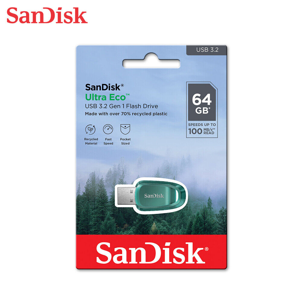 SANDISK ULTRA ECO USB 3.2 FLASH DRIVE แฟลชไดร์ฟ (SDCZ96-064G-G46) ความ ...
