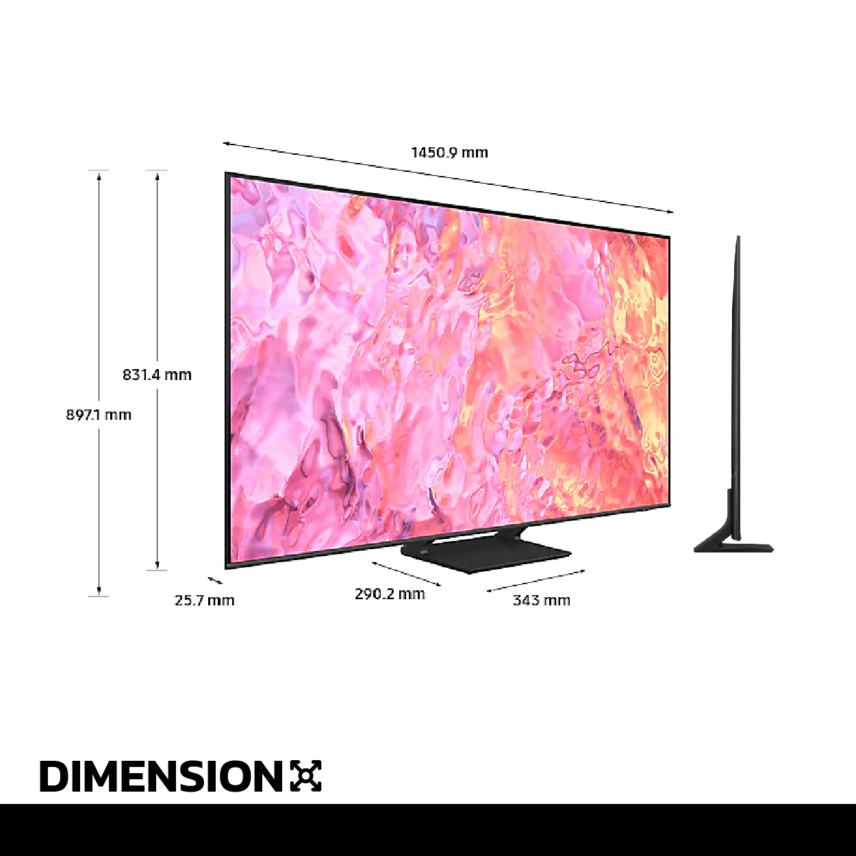 SAMSUNG ทีวี QLED 4K Smart TV QA65Q65CAKXXT ขนาด 65 รุ่น 65Q65C Q65C ...