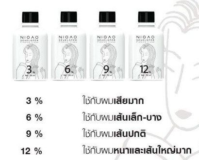 NIGAO Maxx Light Super White ครีมฟอกสีผมนิกาโอะ 9% / 12% ครีมฟอกผมพร้อมไฮโดรเจน เพิ่มความสว่าง ...