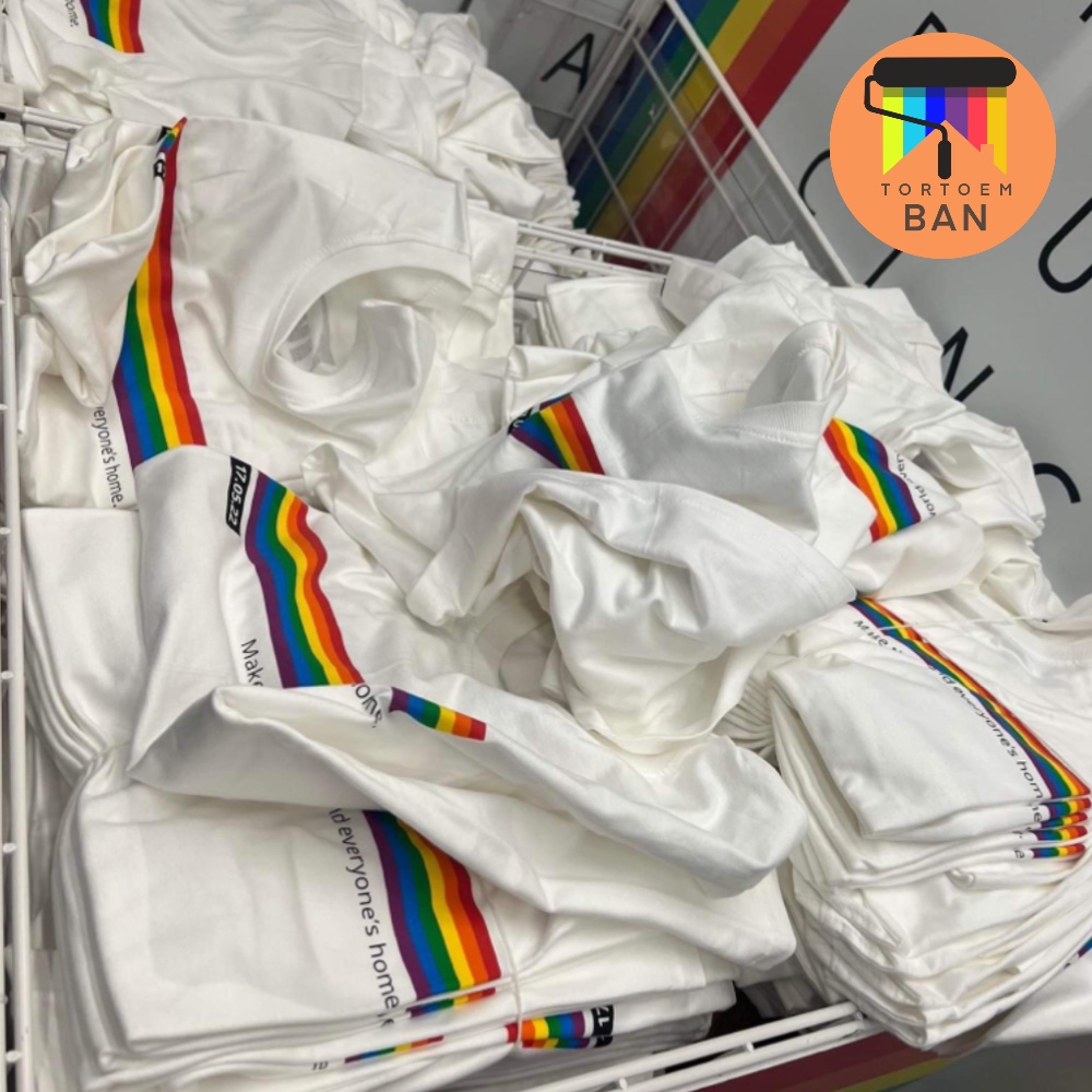 Ikea อิเกีย เสื้อยืดอิเกียสีรุ้ง เสื้อยืดสีรุ้ง Pride Month