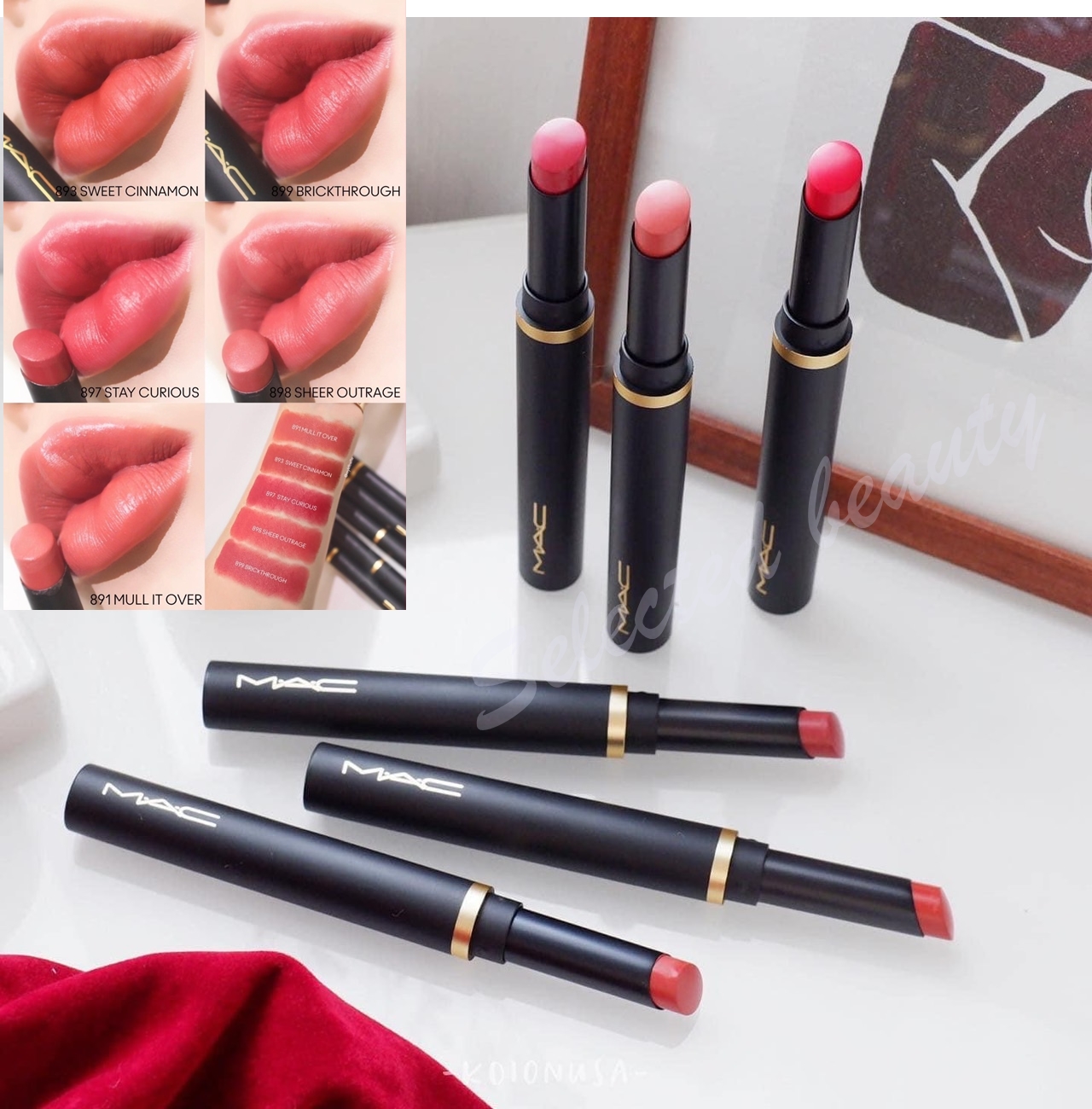 MAC Powder Kiss Velvet blur slim stick lipstick 2g. (ฉลากไทย) | Lazada.co.th