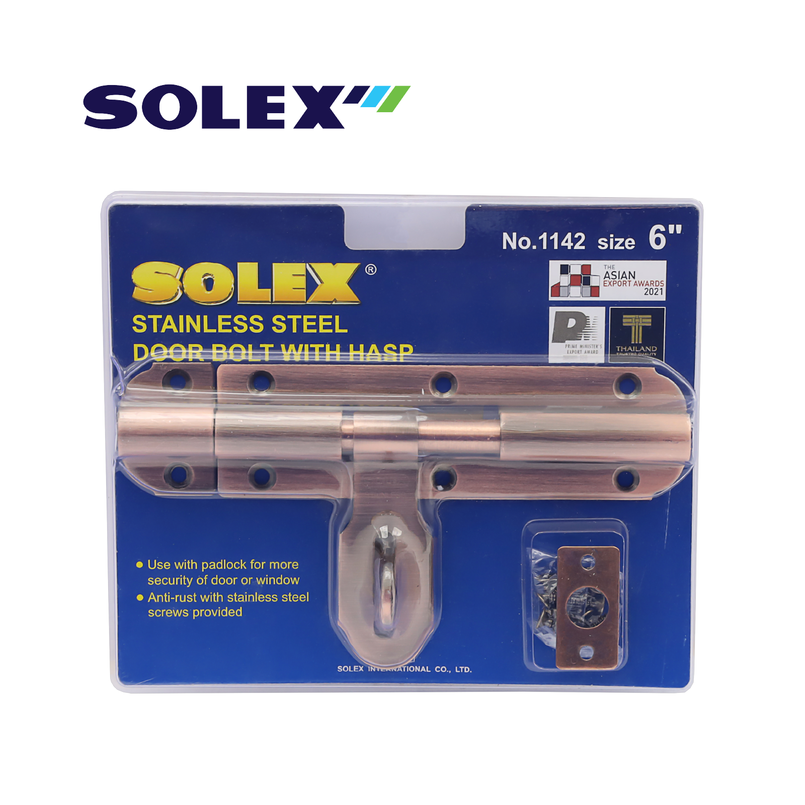 SOLEX กลอนขวางแสตนเลส NO.1142 ขนาด 6 นิ้ว | Lazada.co.th