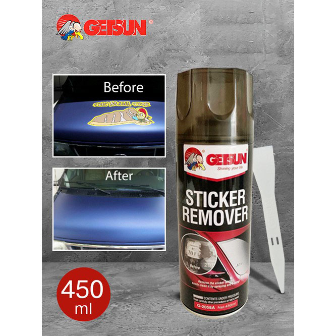 สเปรย์ล้างคราบ Getsun Sticker Remover 450ml สเปรย์ ล้างคราบกาว ลอกคราบ ...