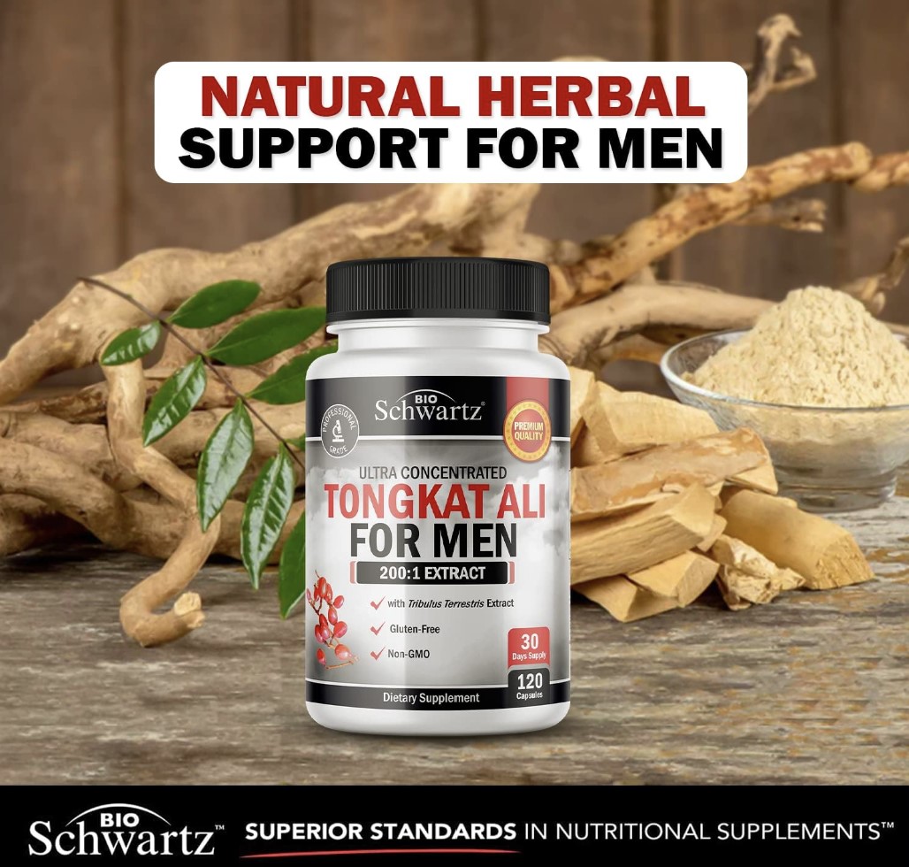 Tongkat Ali for Men 1020mg (120 Capsules) 200 to 1 Tongkat Ali Extract ...