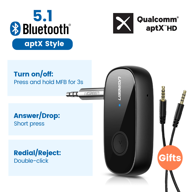 อุปกรณ์รับ-ส่งสัญญาณบลูทูธ BT5.0 Bluetooth Receiver Qualcomm aptX LL Bluetooth 5.0 for Home or ...