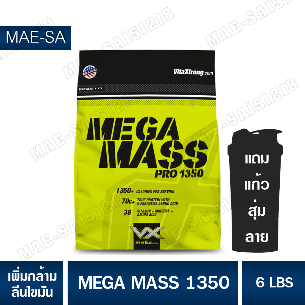 MEGA MASS 6 lb เมก้าแมส 6 ปอนด์ เวย์เพิ่มน้ำหนักเพิ่มกล้าม - ร้านเมษา ...