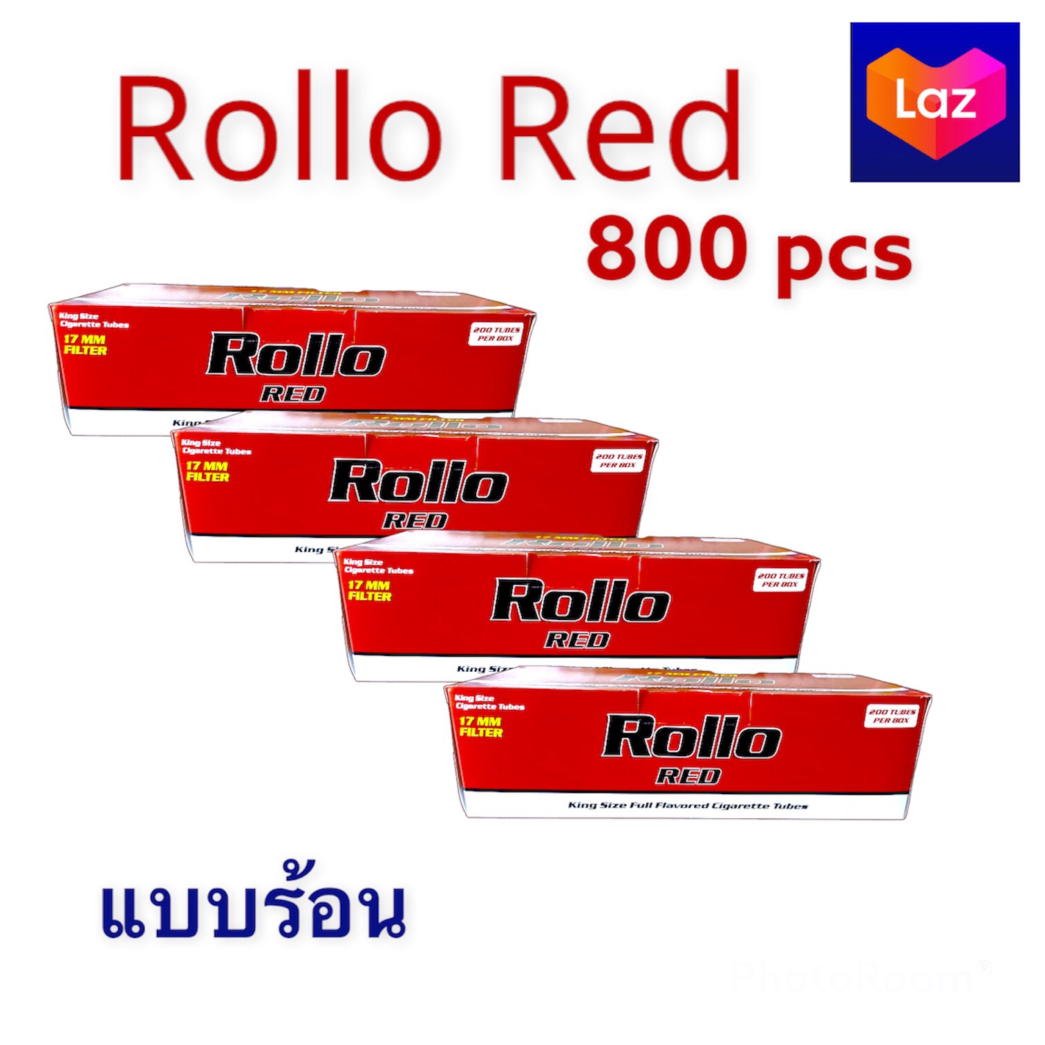 New ตัดอัด Rollo-1 คละสี 1ตัว หลอดเป่า โรลโล่แดงแบบร้อน 250 ชิ้น - Ciga ...