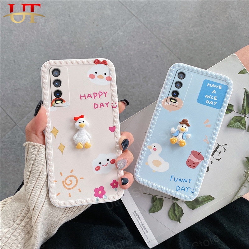 การ์ตูนต้นฉบับหมีสาวเคสโทรศัพท์สำหรับ VIVO Y20 Y20S Y20i Y20SG Y12S ...