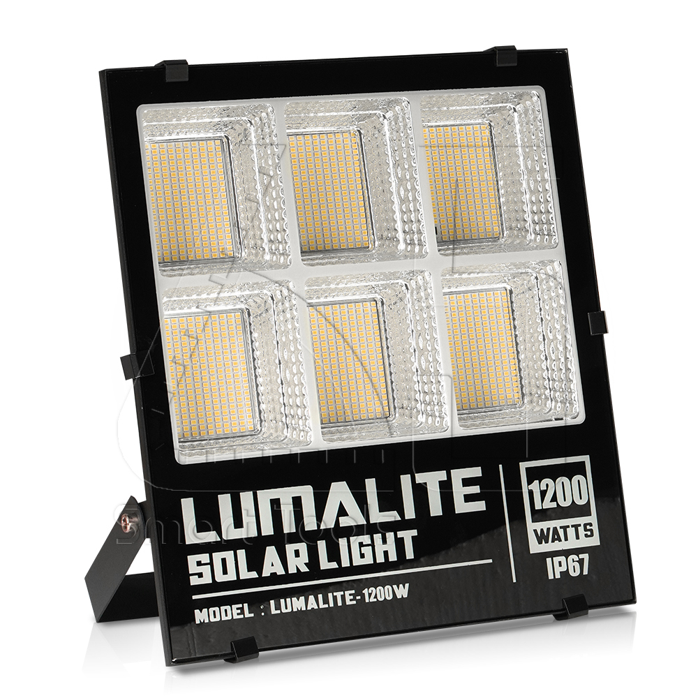 LUMALITE ไฟโซล่าเซลล์ ไฟสปอร์ตไลท์ 1,200W สี ขาว (White) / วอร์มไวท์ ...