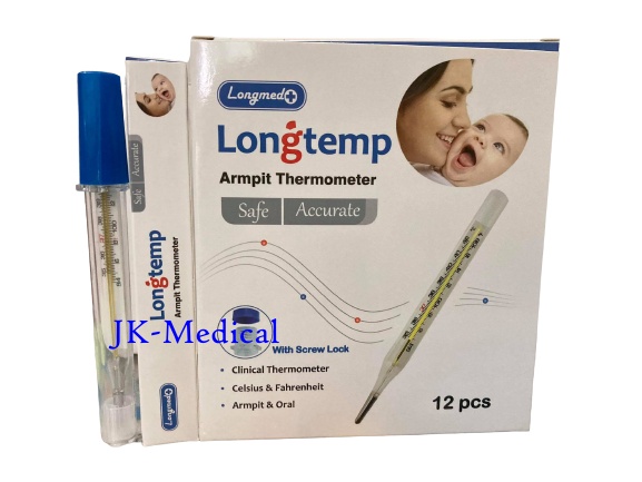 (1 กล่อง 12 ชิ้น) Longmed Longtemp ปรอทวัดไข้ เด็กผู้ใหญ่ ที่วัดไข้ ...