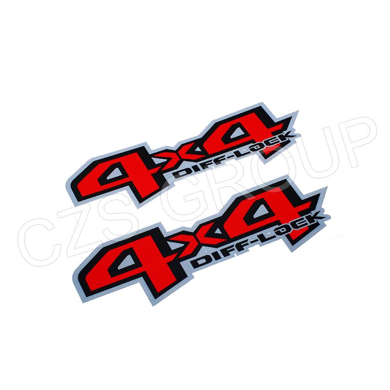 สติ๊กเกอร์ 4x4 DIFF-LOCK ลาย2-จำนวน2แผ่น-ขนาด37x10cm สำหรับติดแก้มท้าย ...