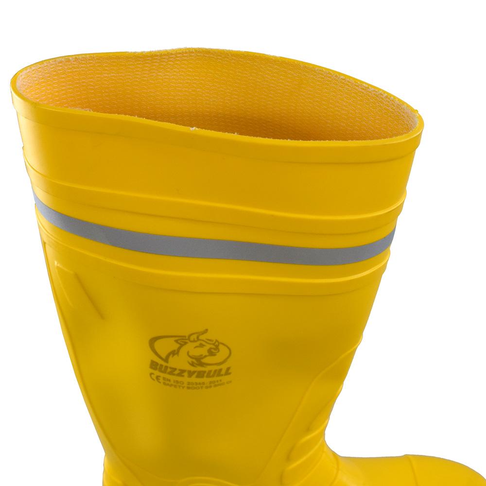 YELLOW SAFETY BOOT 40 cm รองเท้าบูทยาง สูง 40cm หัวเหล็ก พื้นเหล็ก บน ...