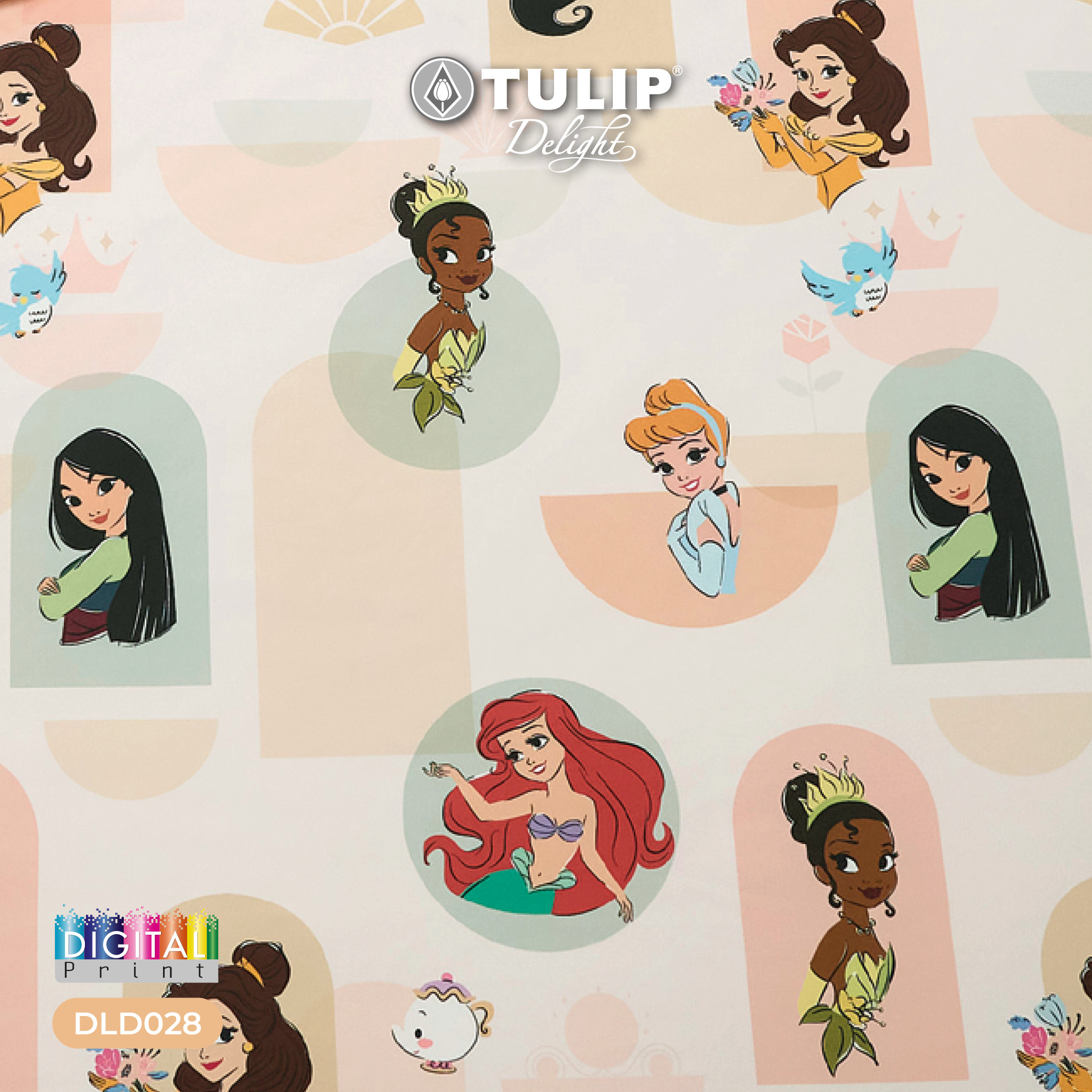 (New) TULIP Princess Delight พิมพ์ดิจิตอล DLD028 ลายเจ้าหญิง ลิขสิทธิ์ ...
