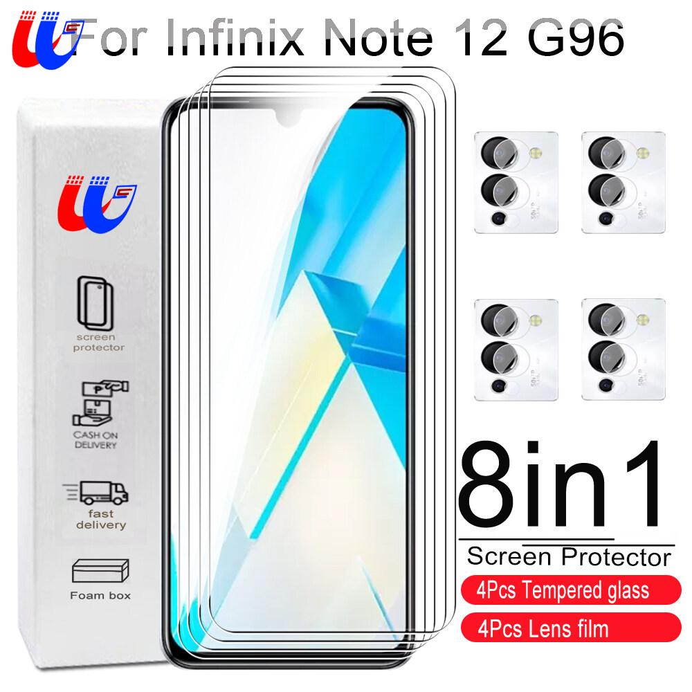 8in1 9H กระจกนิรภัยสำหรับ Infinix Note 12 G96ป้องกันหน้าจอเลนส์ฟิล์ม ...