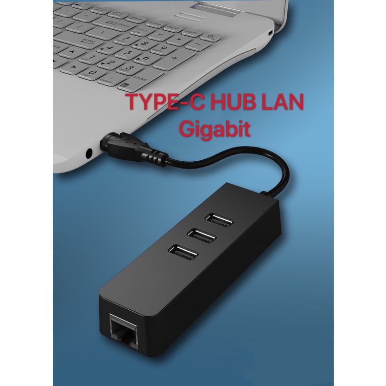 ♣ ☽ ☽Lan Adapter 1000 Mbps USB 3.0 TypeC Network Adapter Hub อุปกรณ์ ...