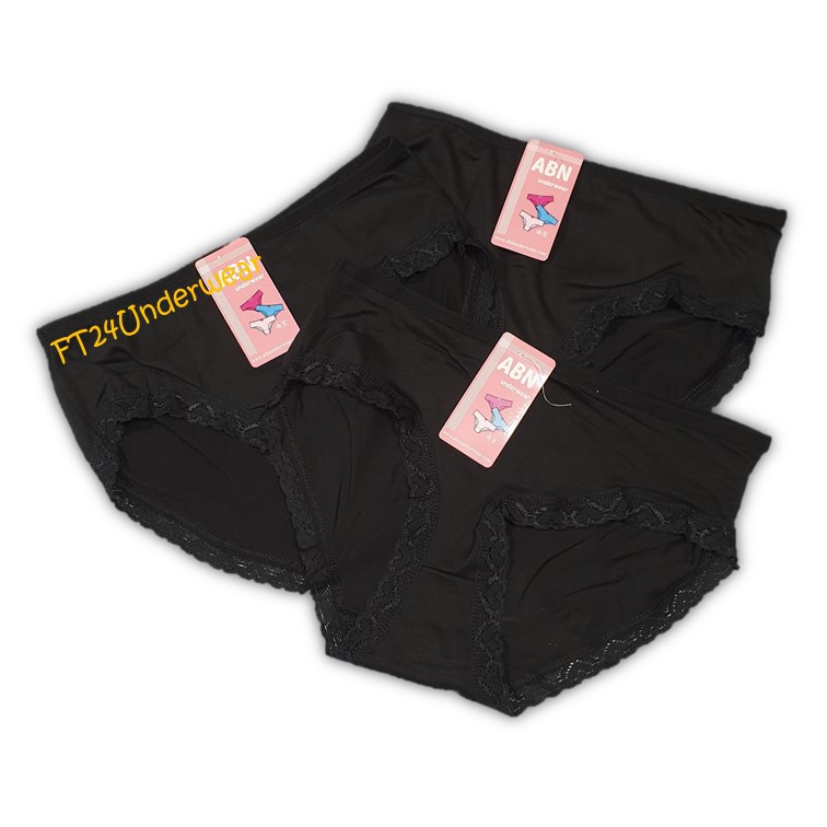 [ส่งเร็วพิเศษ!] FT24.TH 🔆⚡กางเกงในสีดำล้วนระบายขา 1 ตัว พร้อมส่ง⚡ ผ้าคอตตอนเนื้อดี ใช้ทน ไม่ย้วย ...
