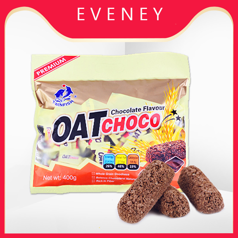 คละรสได้ Oat Choco ของแท้ ขนมข้าวโอ้ต ยี่ห้อ Twin Fish ธัญพืชอัดแท่ง 6 ...