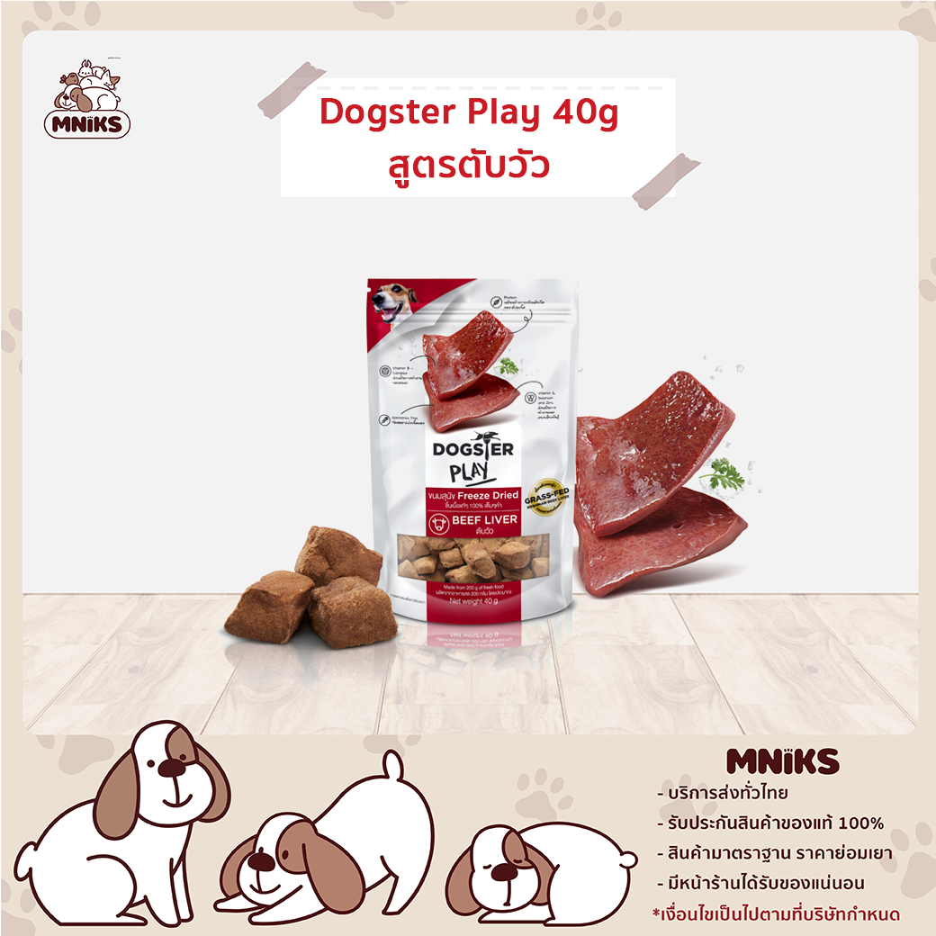 Dogster Play ขนาด 40g ขนมสำหรับน้องหมา ผลิตจากเทคโนโลยีพิเศษที่เรียกว่า ...