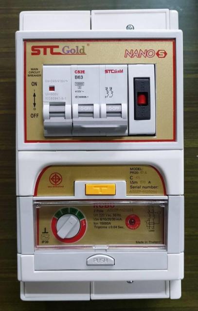 รีวิว Safe-T-Cut เครื่องตัดวงจรกระแสไฟฟ้ารั่วลงดินอัตโนมัติ STC GOLD NANO S 2P 63A รุ่น Special ...