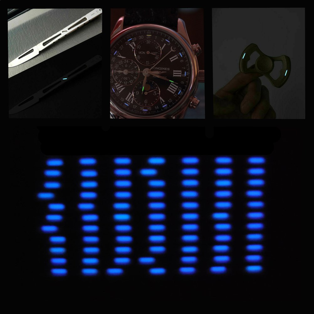 DIY Small Tritium Gas Glow Tube Self Luminous Emergency Lights Lamp ...