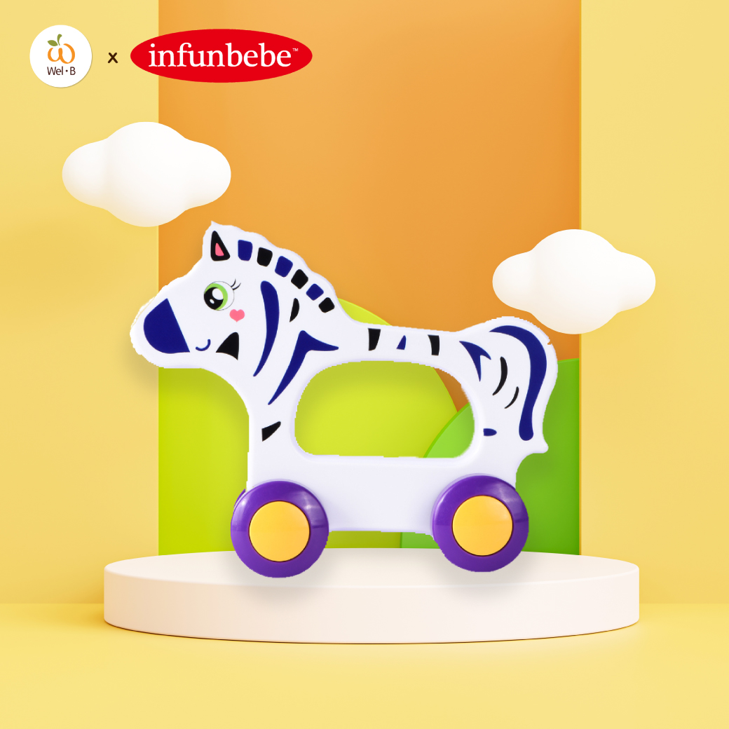 Wel-B x Infunbebe PUSH N GO ANIMALS ZEBRA (รถลากของเล่น ม้าลาย) - ของ ...