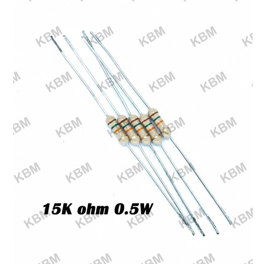 Resistor ตัวต้านทาน 15K ohm 0.25W 0.5W 1W 2W 3W 5W 10W | Lazada.co.th