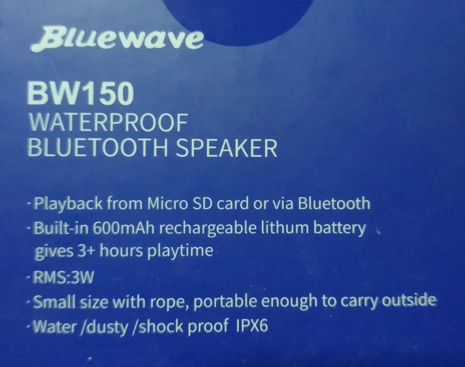 ลำโพงบลูทูธขนาดจิ๋ว แบรนด์ดังยี่ห้อ Blue Wave รหัส BW150 พลังเสียงดังเกินตัว กันน้ำระดับ IPX6 ...