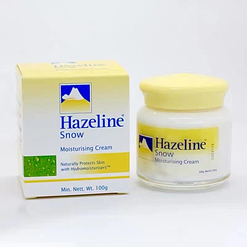 Hazeline Snow Moisturising Cream 100g ครีมภูเขา เฮสลีน สโนว์เหลือง ...