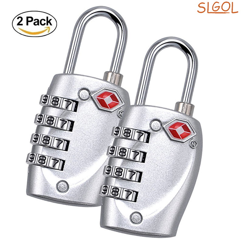 TSA Customs Lock Mini Luggage Small Hang Lock Customs Password Lock 4 ...