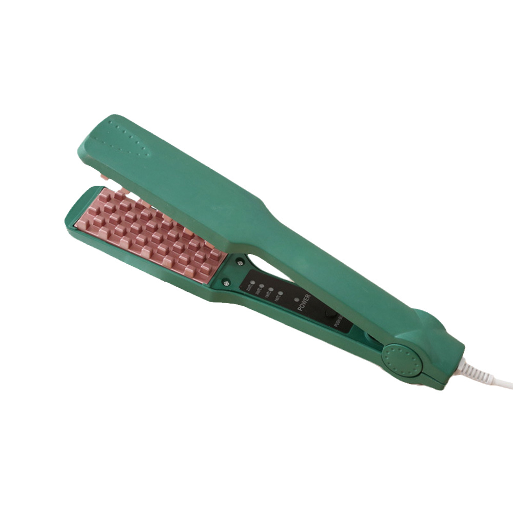 Professional Volumizing Hair Iron เซรามิค 3D Grid Hair Crimper Curling ...