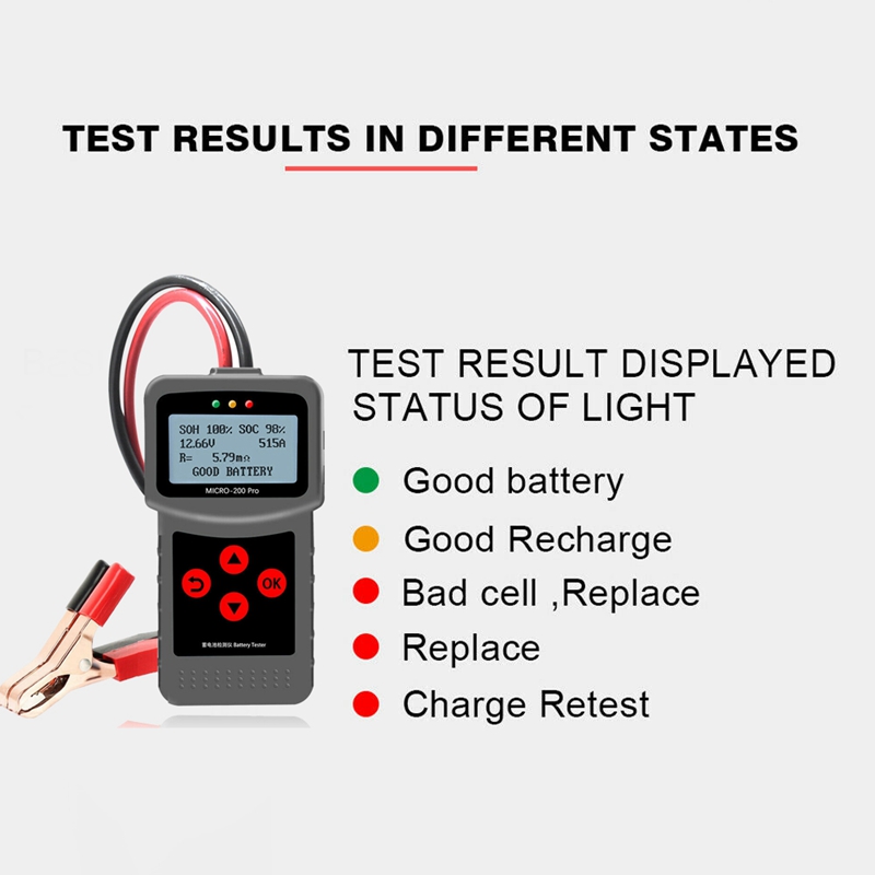 Micro-200 Pro 12V 24V Car Battery Tester Diagnostic Tool Portable ...