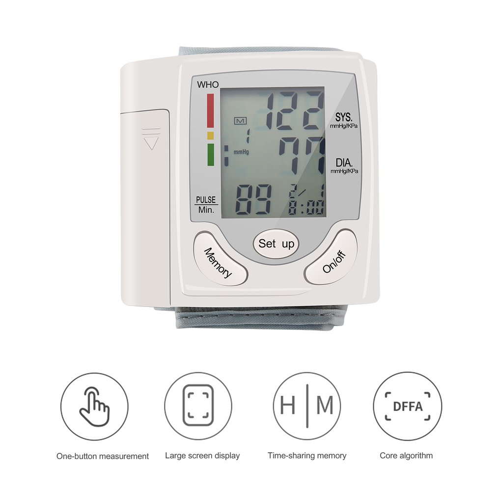 2021 Hot Sale Automatic Wrist Monitor Tonometer Meter Digital LCD ...