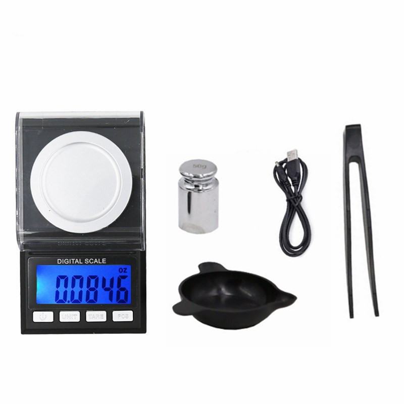 1PCS 100g Electronic Scales High Precision 0.001g Digital Jewelry Scale LCD Diamond Lab Weight ...