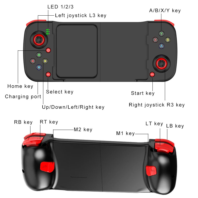 Wireless BT 5.0 Stretchable Game Controller สำหรับ PS4 Switch PC Mobile ...
