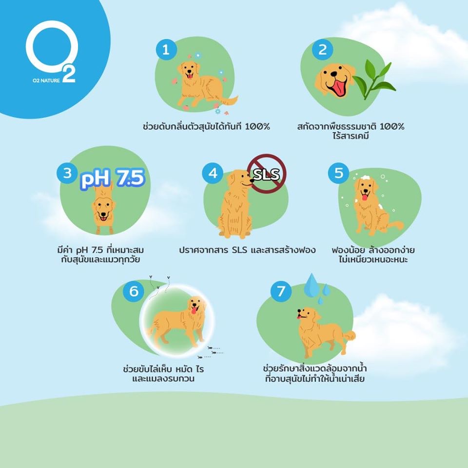 O2 Shampoo แชมพูอาบน้ำแมว Cat Mild 200 ml กำจัดยีสต์และราแมว หอมหลายวัน ...
