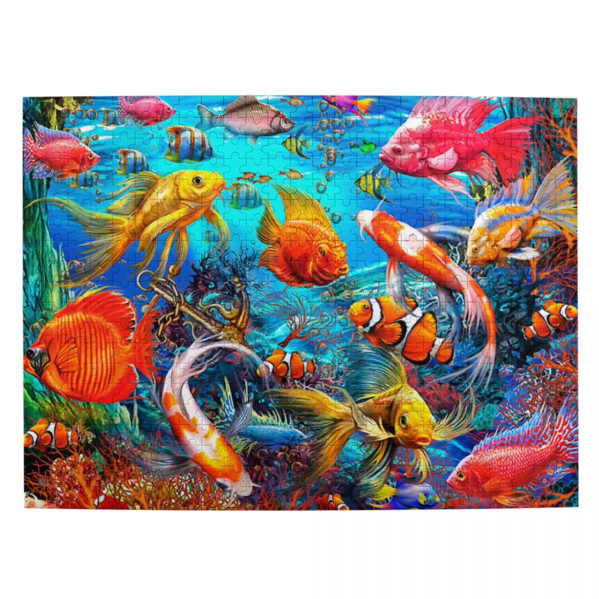 TROPICAL FISH Wooden Jigsaw Puzzle 500 Pieces Educational Toy Painting ...