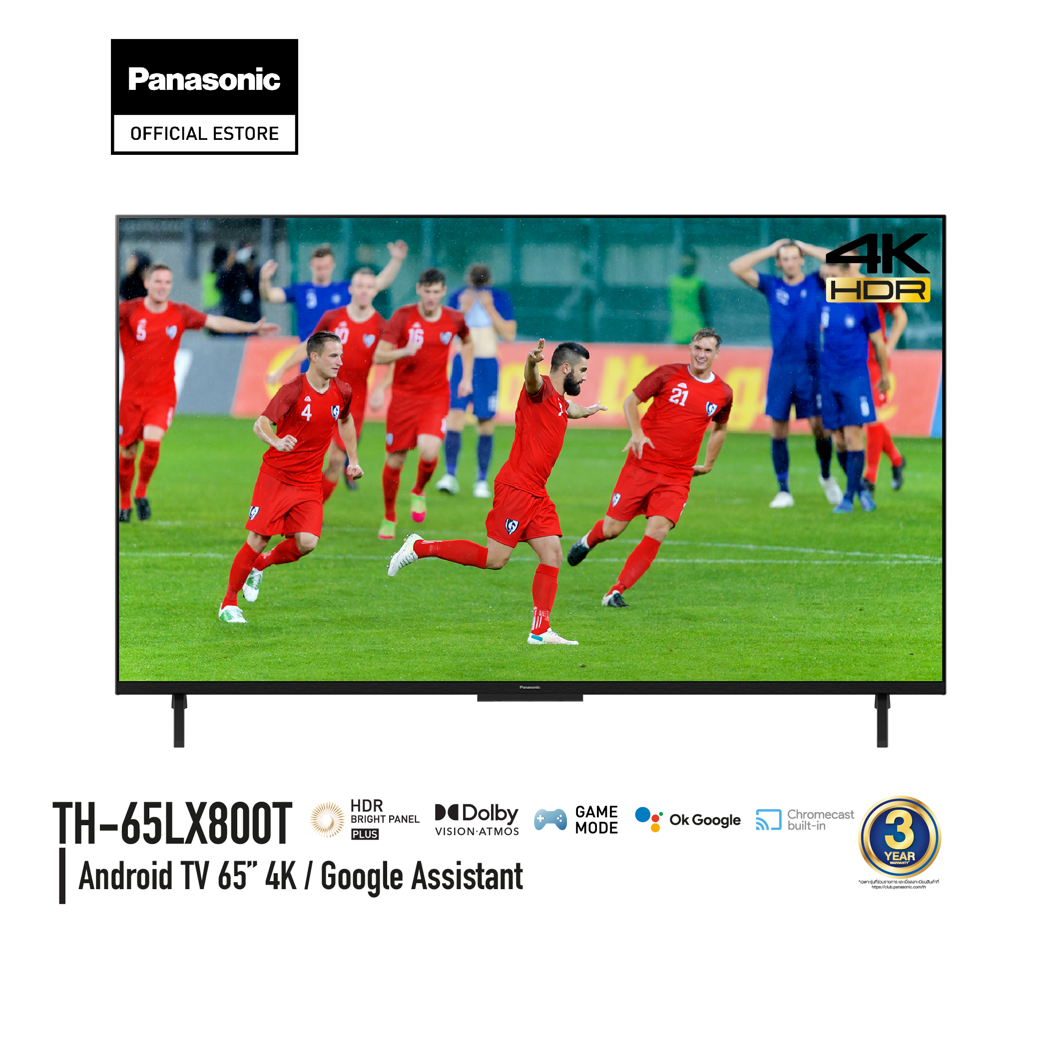 Panasonic LED TV TH-65LX800T 4K TV ทีวี 65 นิ้ว Android TV Google ...
