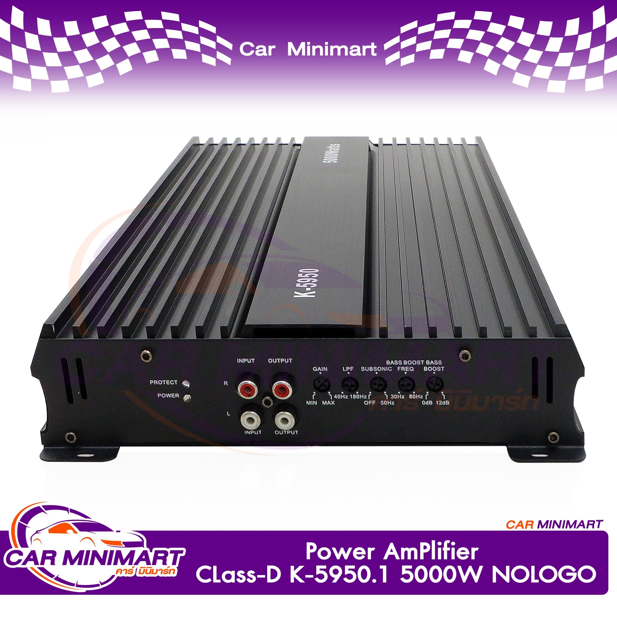 เพาเวอร์แอมป์ NOLOGO CLASS-D FULL BAND HIGH POWER CAR AMPLIFIER K-5950.1 กำลังขับสูงสุด 5000w ...