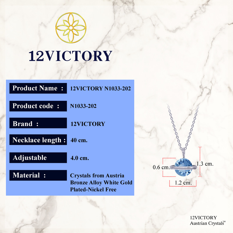 N1033-202B สร้อยคอแฟชั่น12VICTORYเครื่องประดับผู้หญิง ประดับคริสตัล ...
