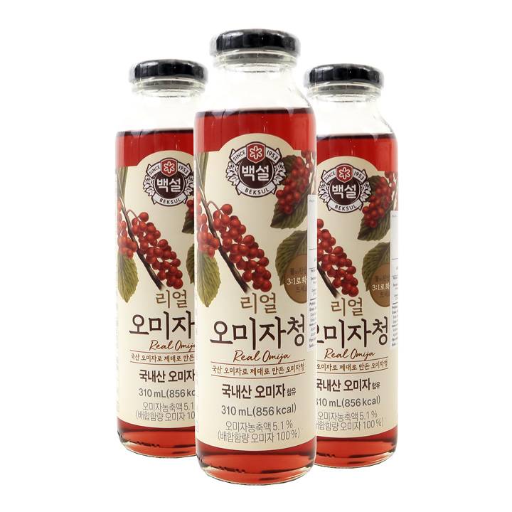 น้ำเชื่อมเบอรี่เกาหลี (โอมิจา) สกัดเข้มข้น cj beksul real omija cheong 310ml. 오미자청 - DG mart ...
